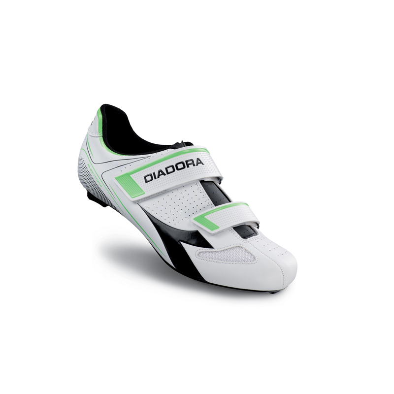 Diadora Phantom II White/Black/Green Shoes – Cavaliere Bici