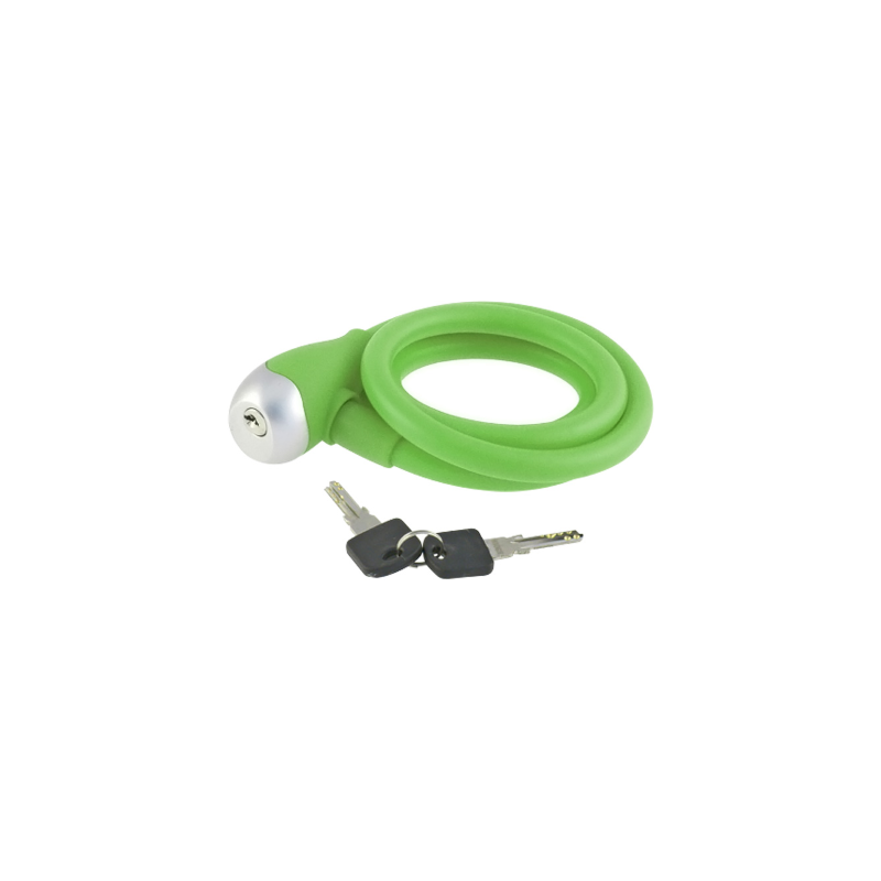 Wag Spiral Cable Padlock Silicon Ø 12 Green – Cavaliere Bici